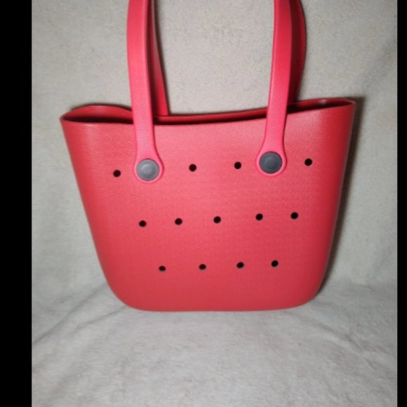 Bags | Rubber Silicone Red Eva Totebag Beachbag Poolbag | Poshmark